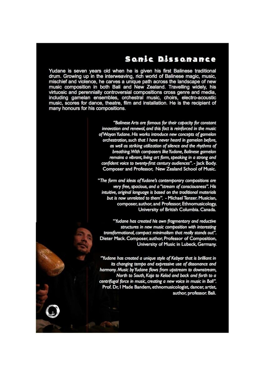 New Book - Sonic Dissonance: The Music and Life of Composer Yudane - Gamelan Wellington